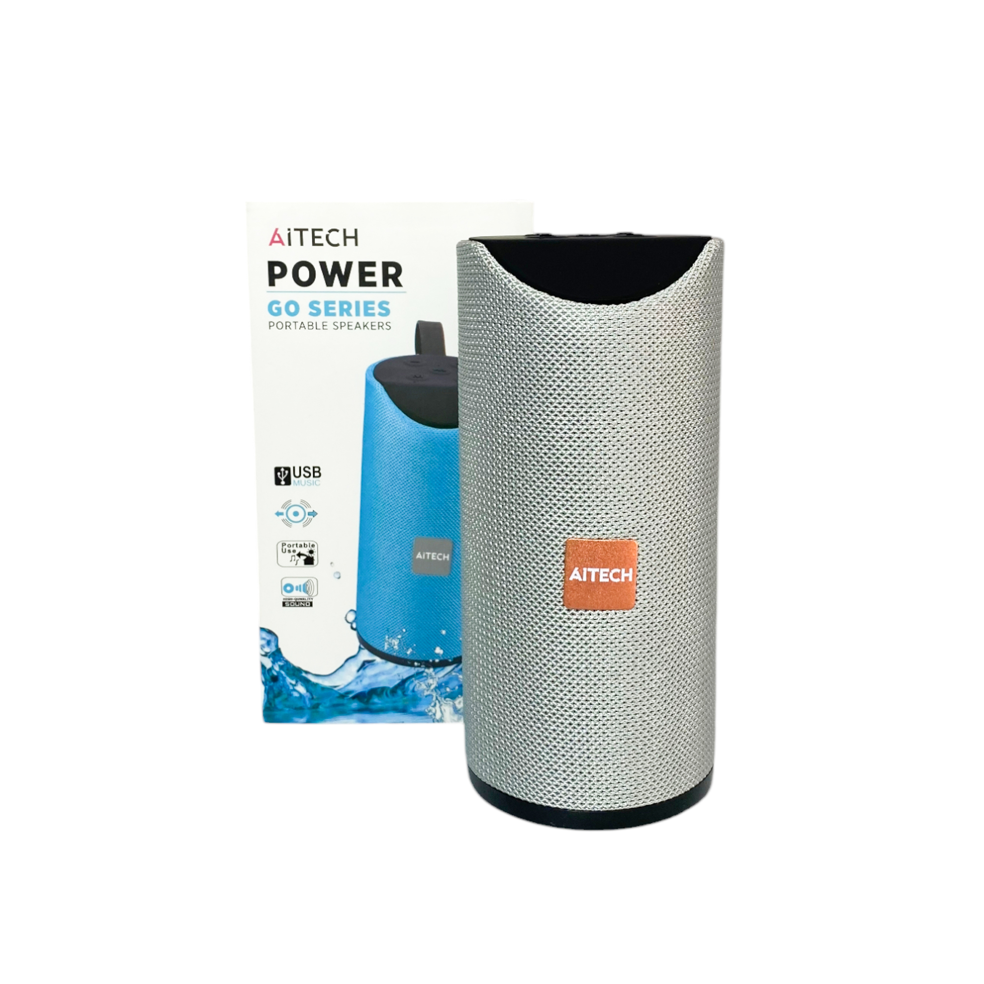 Parlante Aitech Ait-113 5Wx2 Power Go Series Portable Blanco